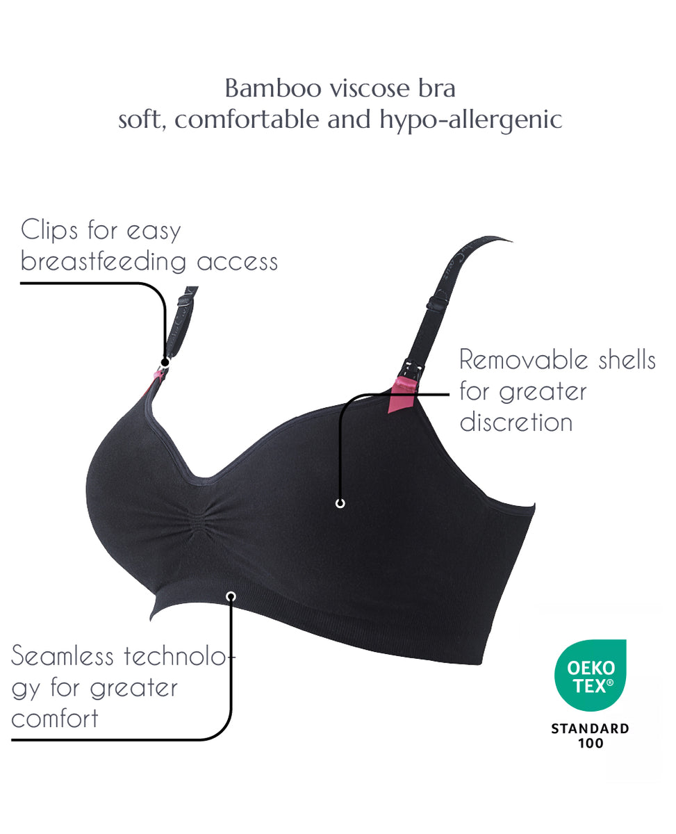 Nursing bra Essentiel black | Cache Cœur – Cache Cœur US