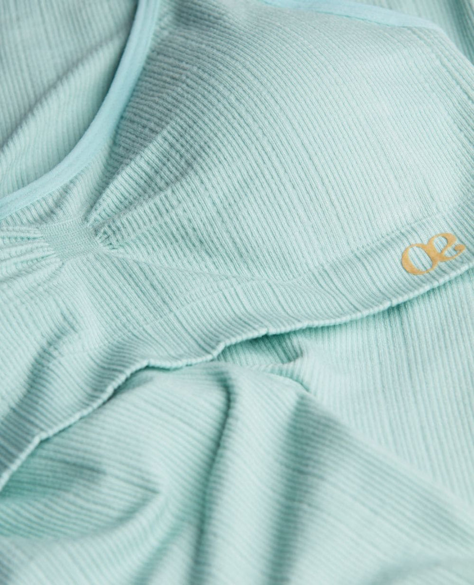 Seamless maternity and nursing bra Zoé aqua | Cache Coeur – Cache Cœur US