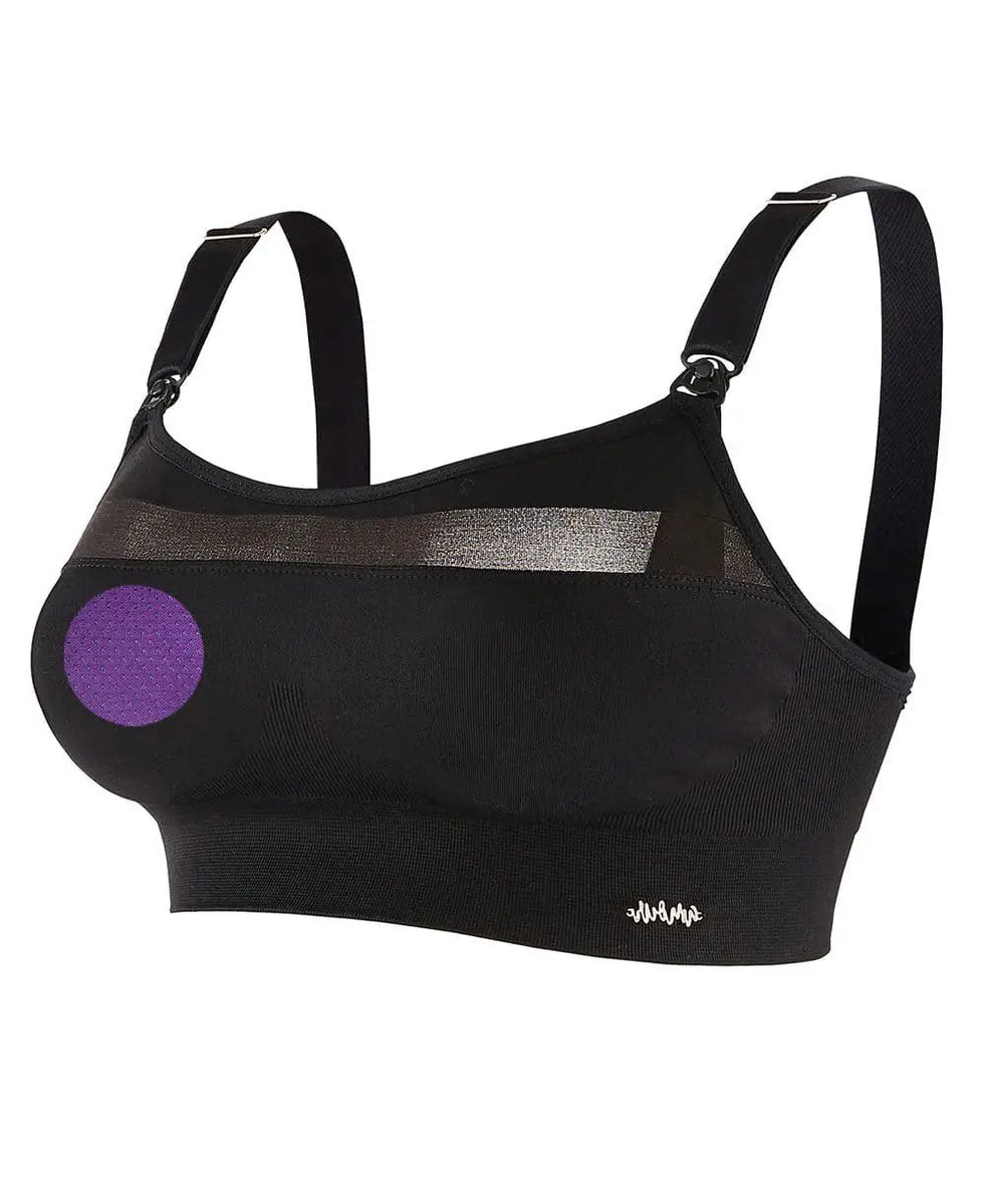 Maternity and nursing sport bra Woma black | Cache Cœur – Cache Cœur US