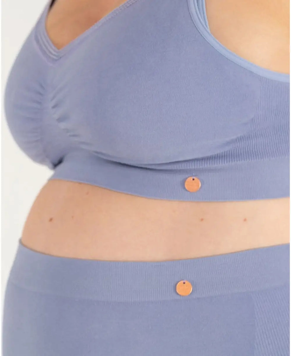 Maternity seamless maxi brief Organic sky blue| Cache Coeur – Cache Cœur US